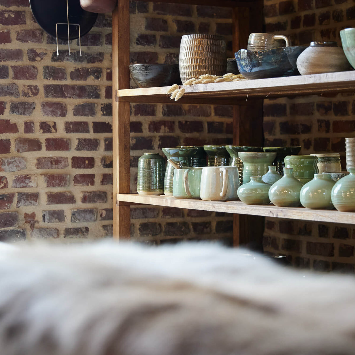 Custom rustic wood retail display – Rubio Monocoat USA