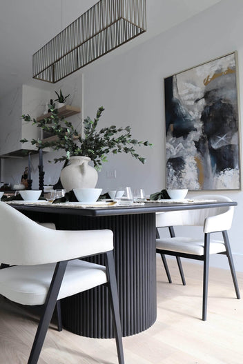 Fluted White Oak Dining Table – Rubio Monocoat